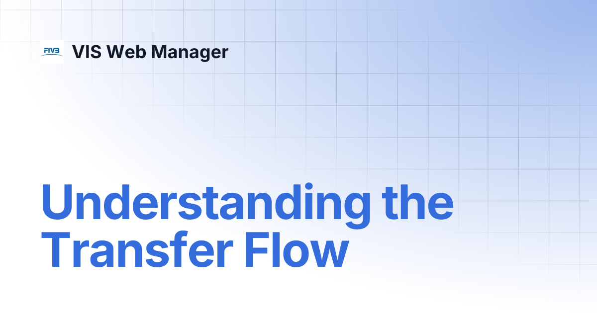 Understanding the Transfer Flow | VIS Web Manager